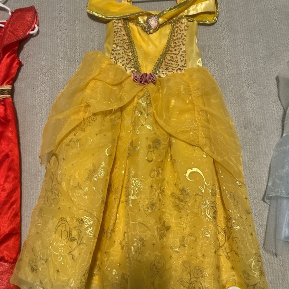 Disney | Dresses | Disney Yellow Princess Dress With Gold Accents ...